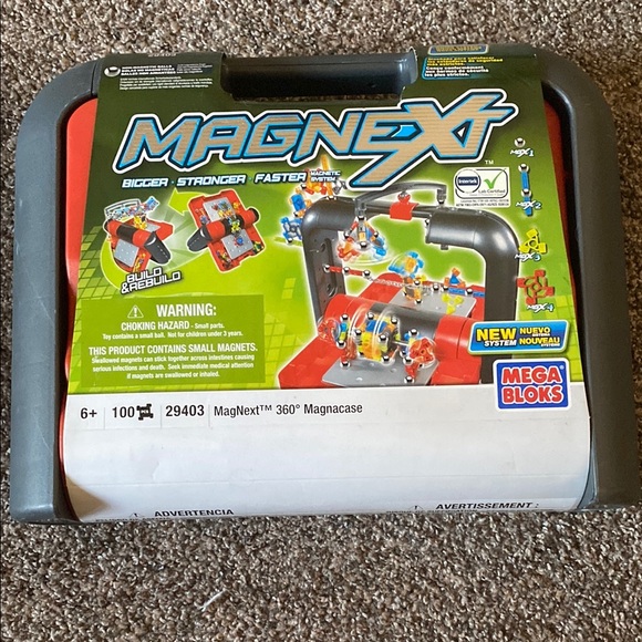 MagNext | Toys | Red And Gray Building Blocks Set With Storage Case ...